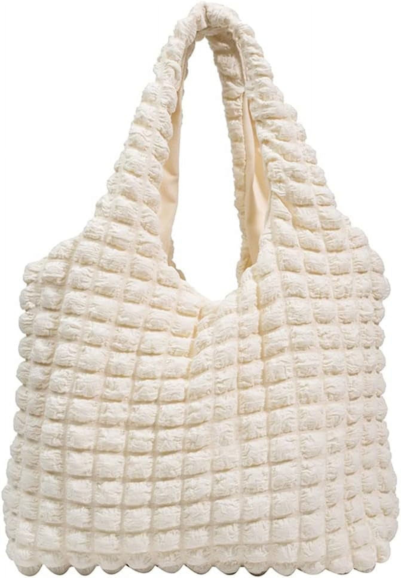 Kukuzhu Quilted Tote Bag Puffer Hobo Bag Bubble Tote Purse Cute ...