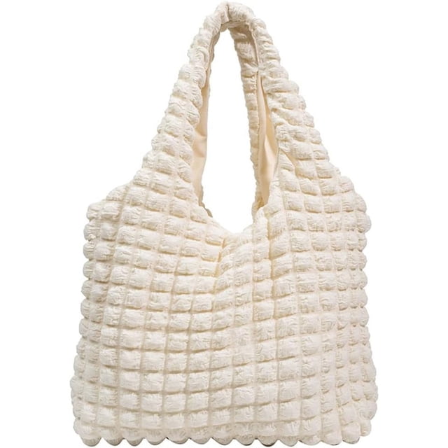 Kukuzhu Quilted Tote Bag Puffer Hobo Bag Bubble Tote Purse Cute ...