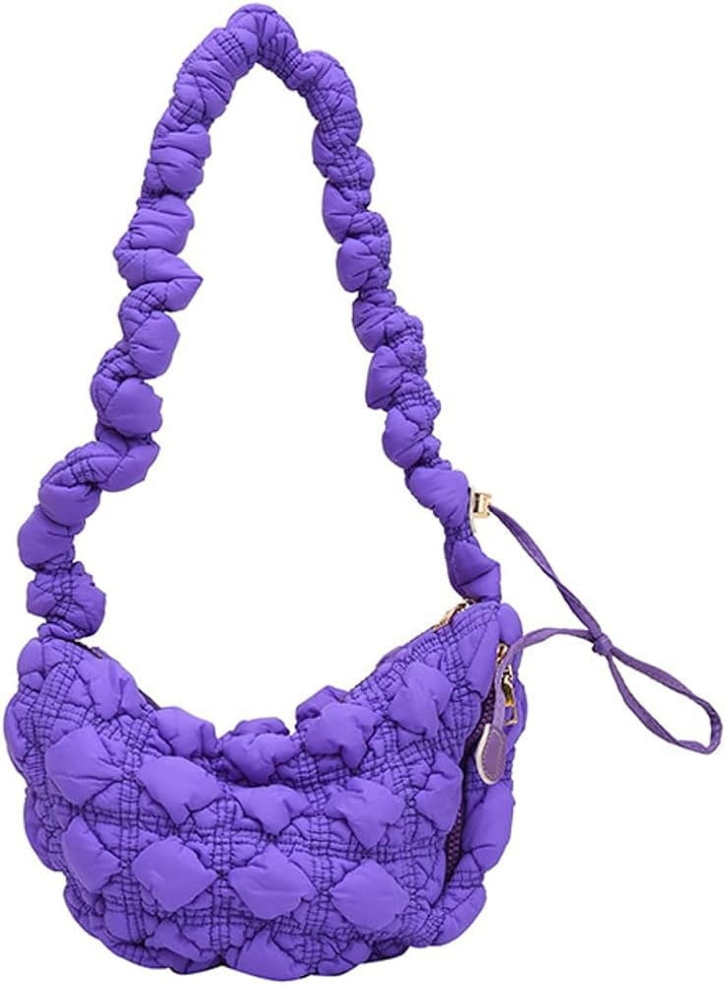 Kukuzhu Quilted Tote Bag for Women Fashion Hearted Puff Hobo Handbag ...