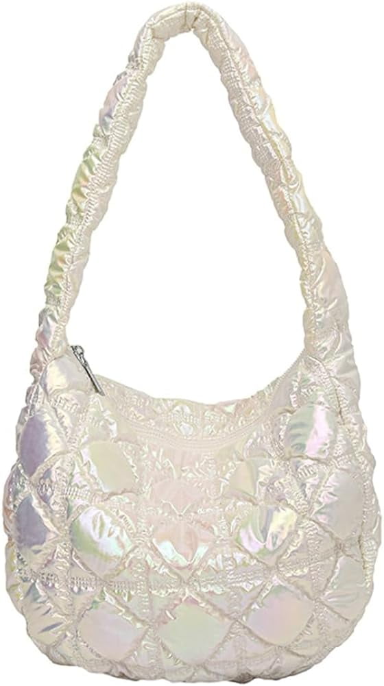 Kukuzhu Quilted Tote Bag for Women Lightweight Shoulder Bag Puffy Tote ...