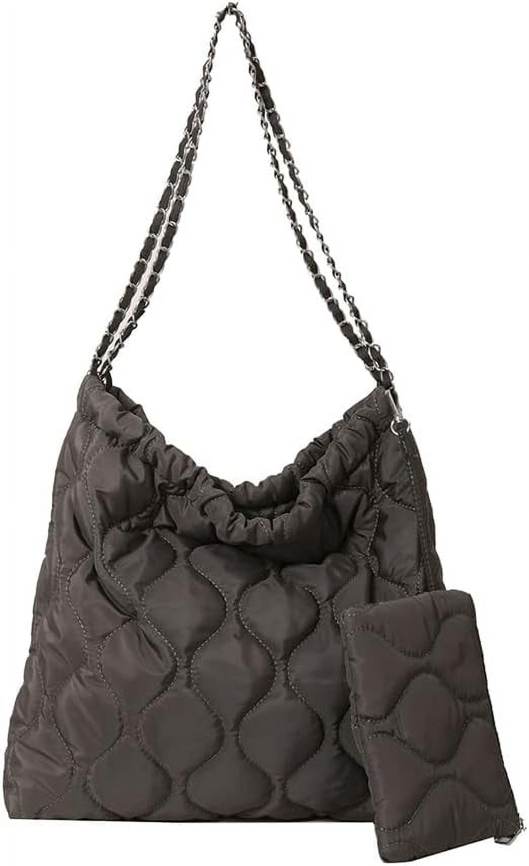 Kukuzhu Quilted Tote Bag for Women Puffer Bag Quilted Hobo Bag ...