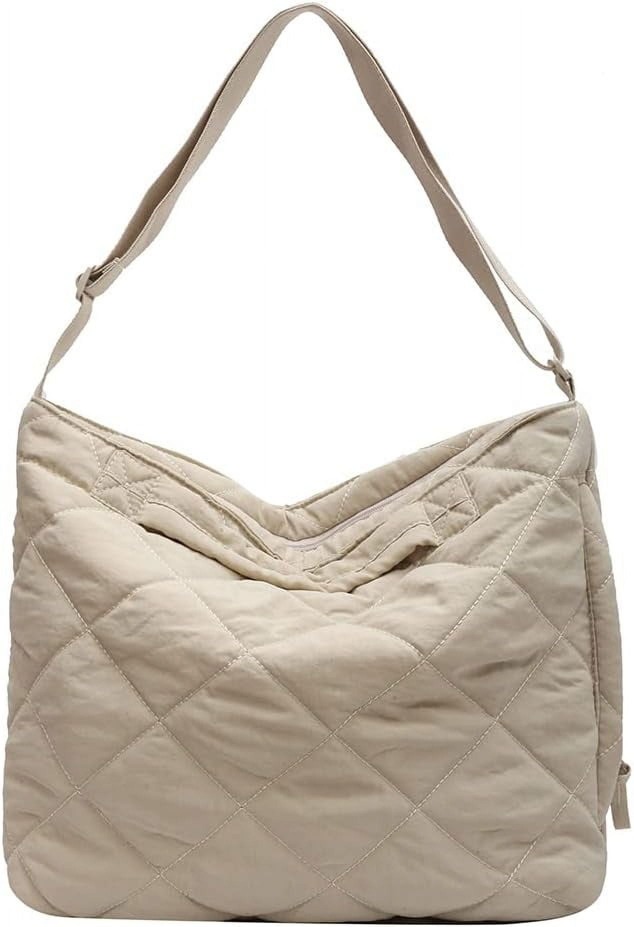 Kukuzhu Quilted Tote Bag for Women Puffer Hobo Handbag Lightweight ...