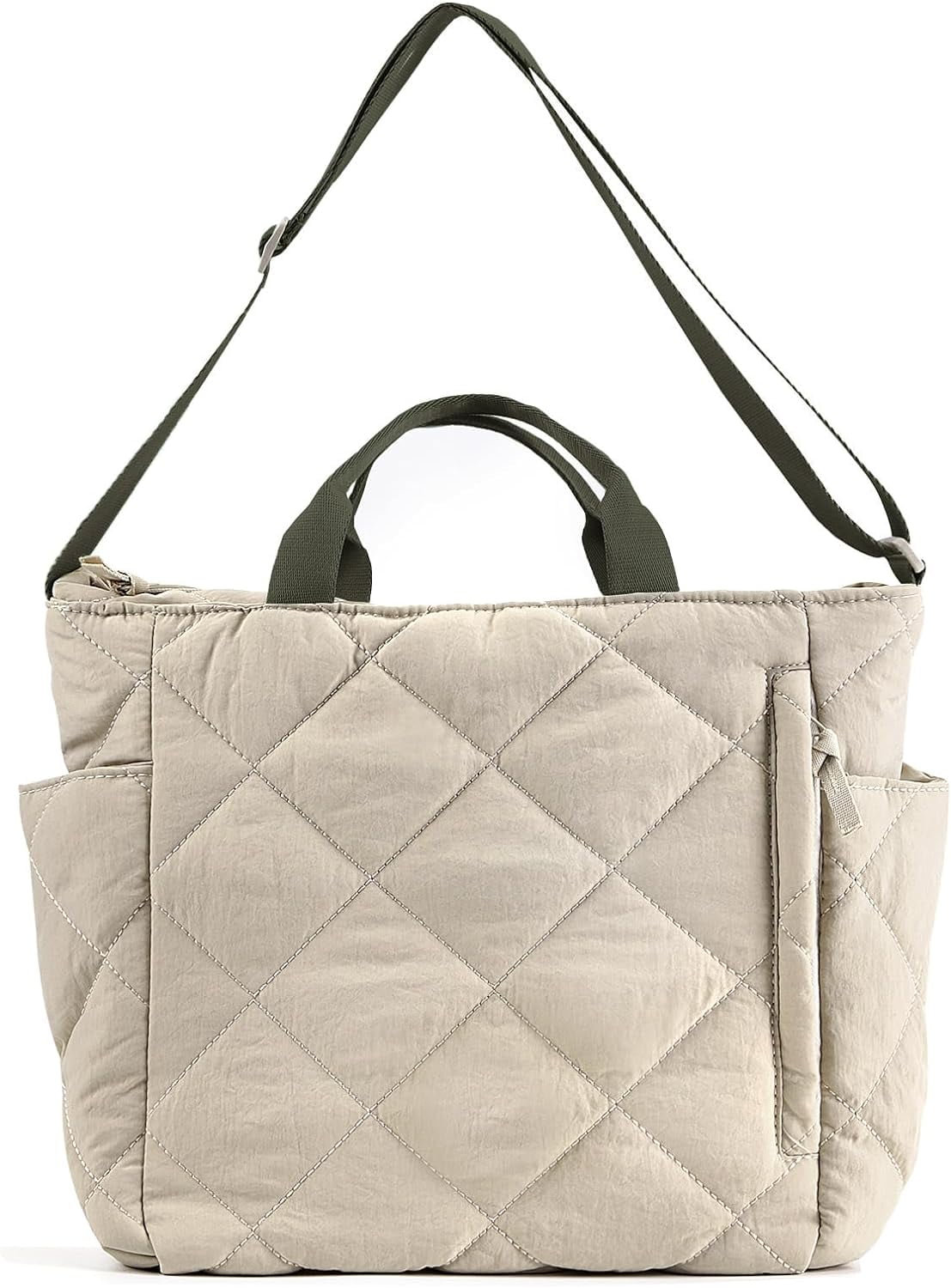 Kukuzhu Quilted Tote Bag for Women Puffer Hobo Handbag Lightweight ...