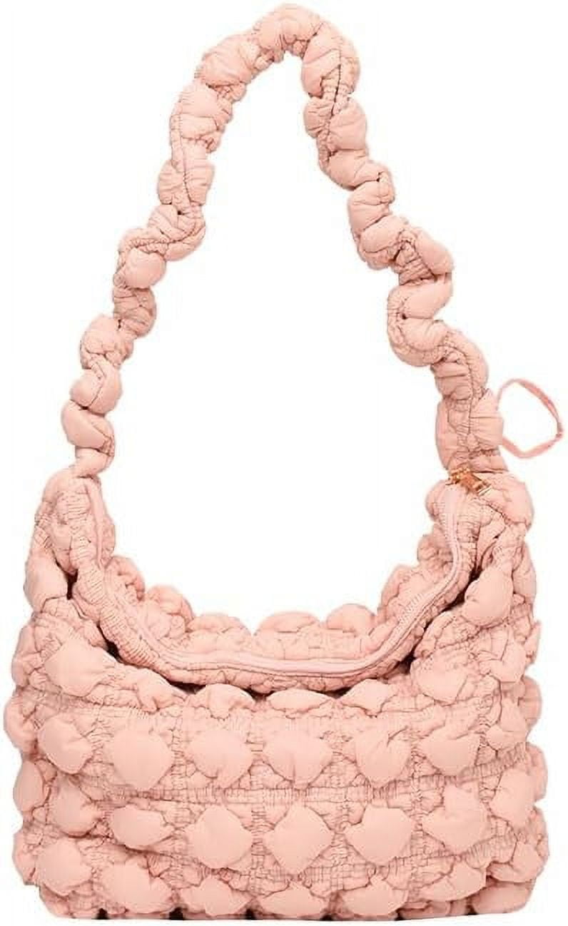 Kukuzhu Quilted Tote Bag for Women, Soft Puffer Tote Bag Lightweight ...