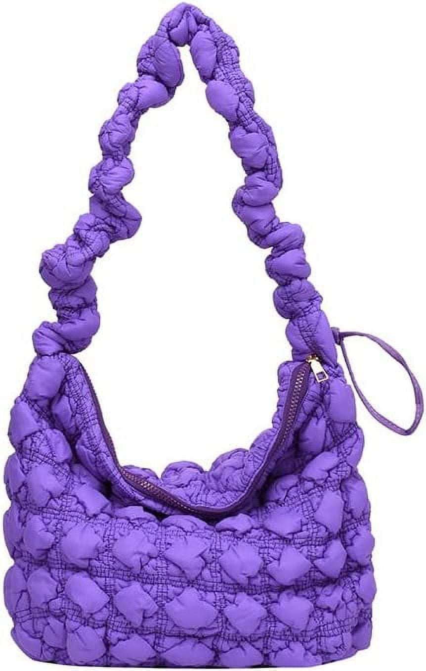 Kukuzhu Quilted Tote Bag for Women, Soft Puffer Tote Bag Lightweight ...