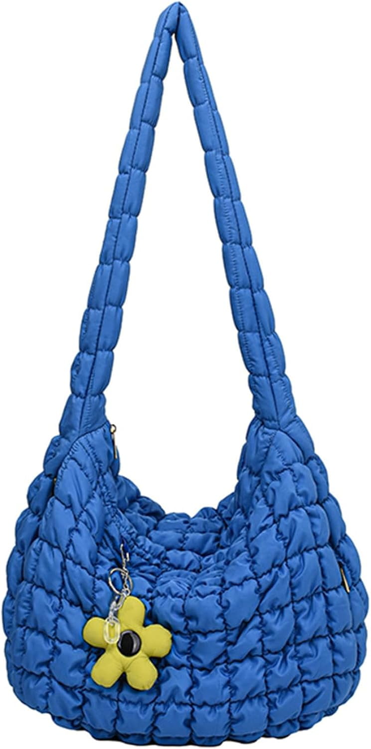 Kukuzhu Quilted Tote Bag for Women, Soft Puffer Tote Bag Lightweight ...