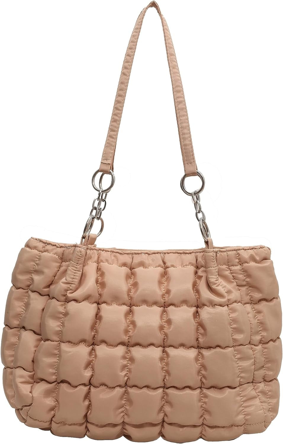 Kukuzhu Quilted Tote Bag for Women, Soft Puffer Tote Bag Lightweight ...