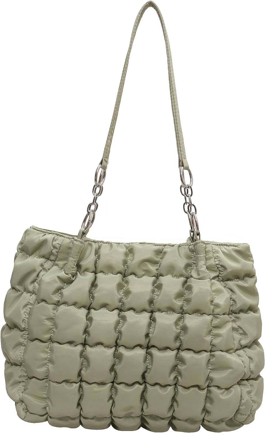 Kukuzhu Quilted Tote Bag for Women, Soft Puffer Tote Bag Lightweight ...