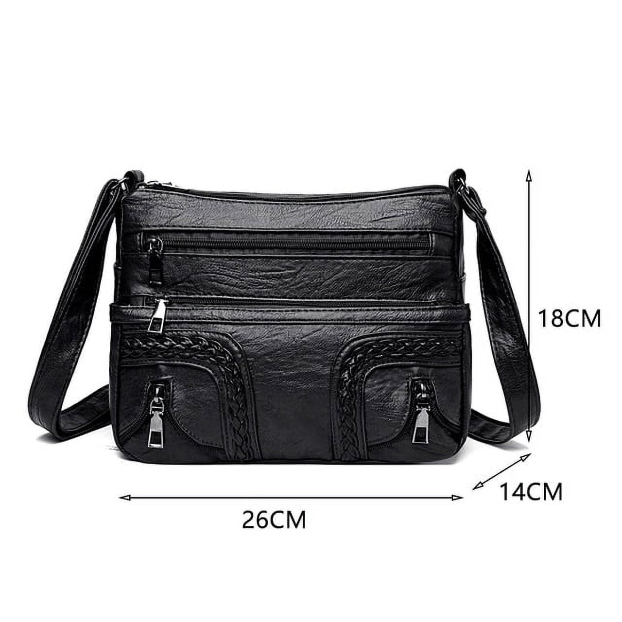 Kukuzhu Shoulder Bag Leather Casual Shoulder Small Tote Female Travel Underarm Top Handle Bags ...