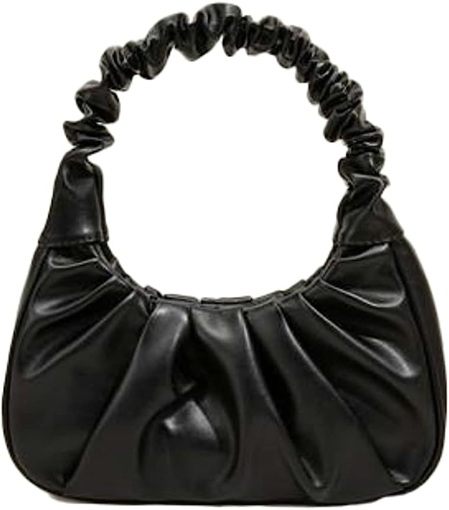 Kukuzhu Shoulder Bag for Women Moon Shaped Small Purse Vegan Leather ...