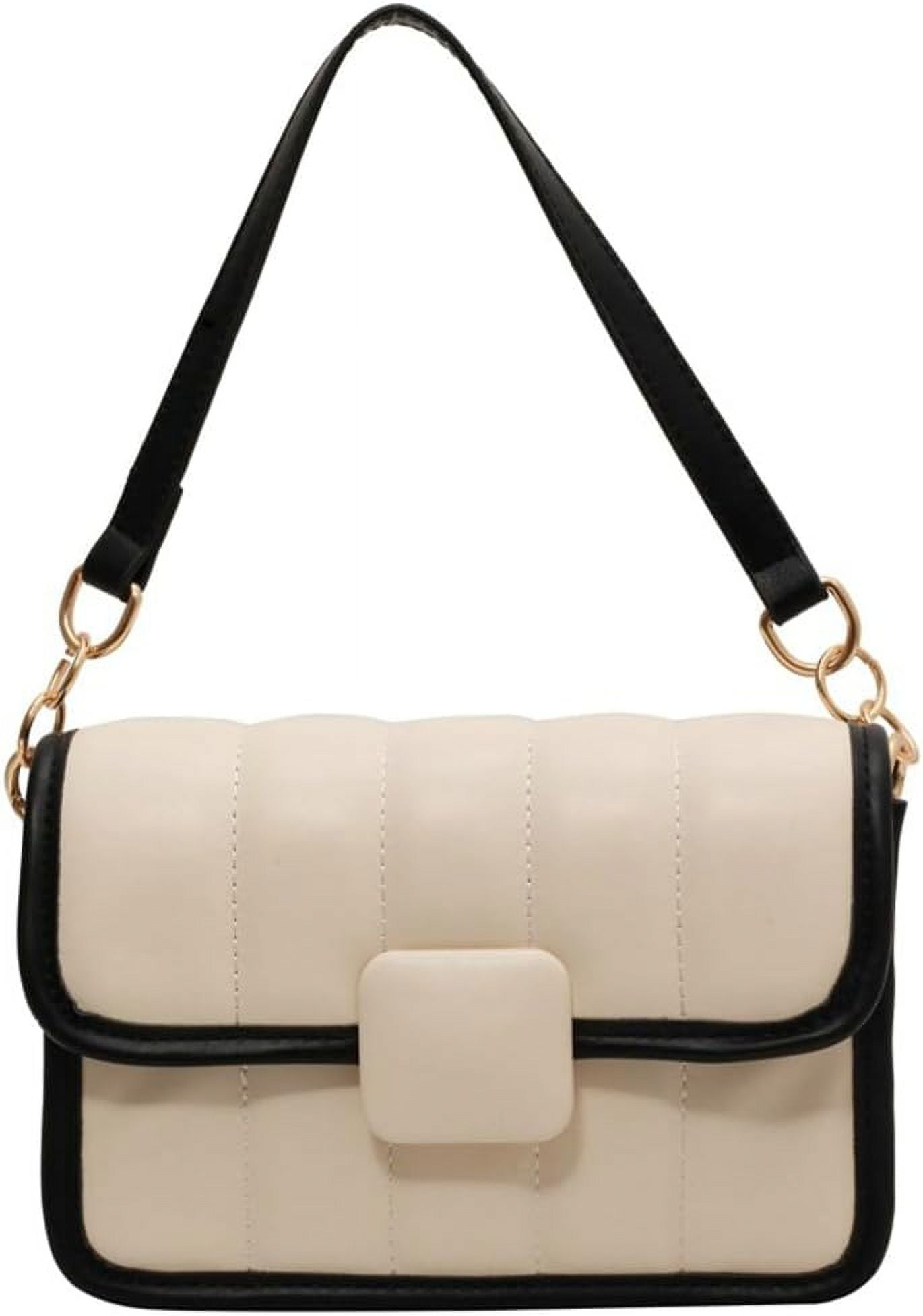 Kukuzhu Shoulder Bags for Women Fashion Leather Padding Handbag Casual ...