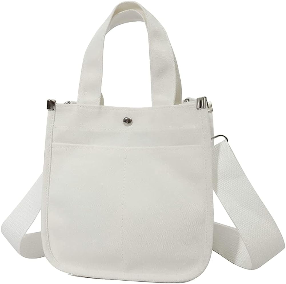 Kukuzhu Small Canvas Tote Bags for Women Mini Canvas Crossbody Bag ...