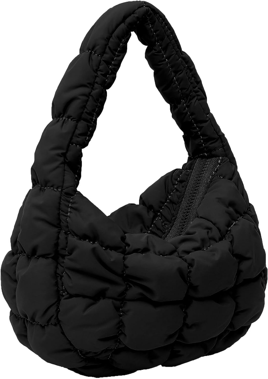 Kukuzhu Small Quilted Tote Bag for Women, Soft Puffer Tote Bag ...