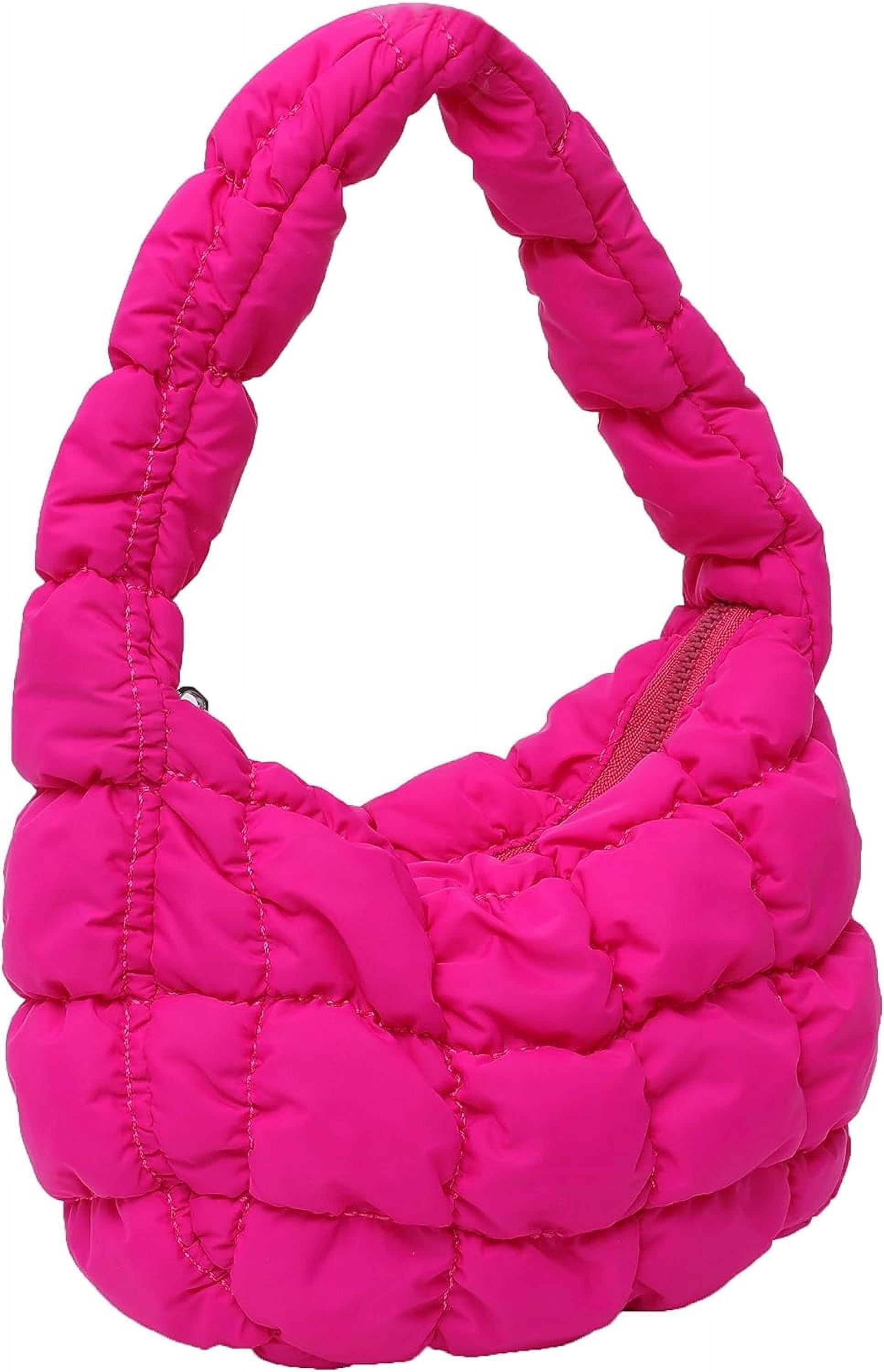 Kukuzhu Small Quilted Tote Bag for Women, Soft Puffer Tote Bag ...