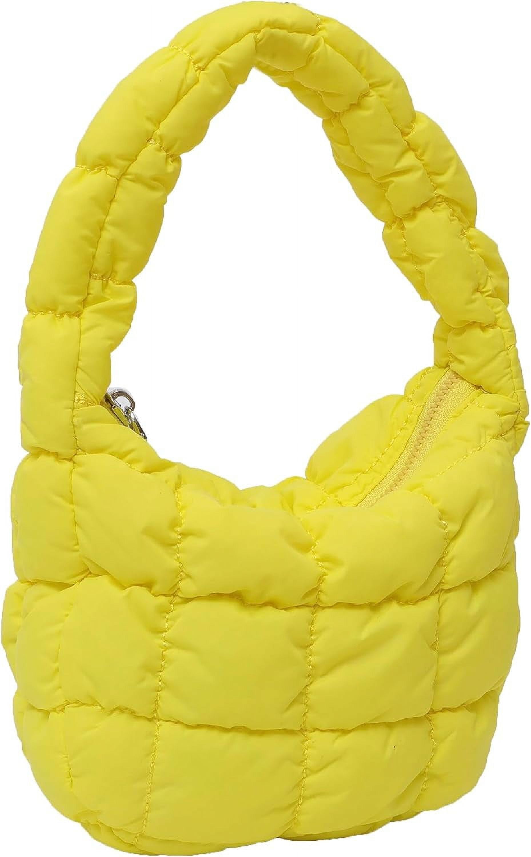 Kukuzhu Small Quilted Tote Bag for Women, Soft Puffer Tote Bag ...