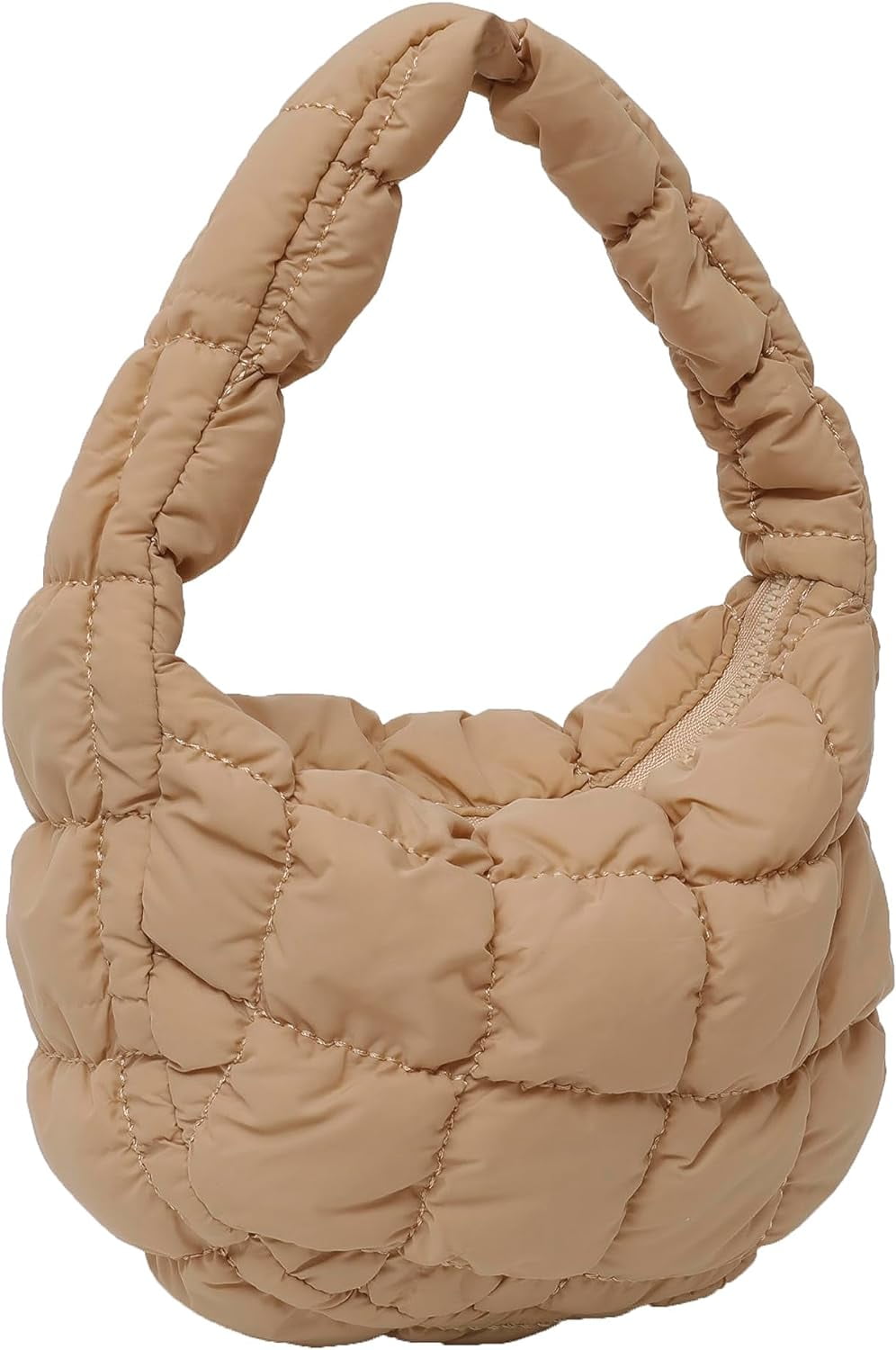 Kukuzhu Small Quilted Tote Bag for Women, Soft Puffer Tote Bag ...
