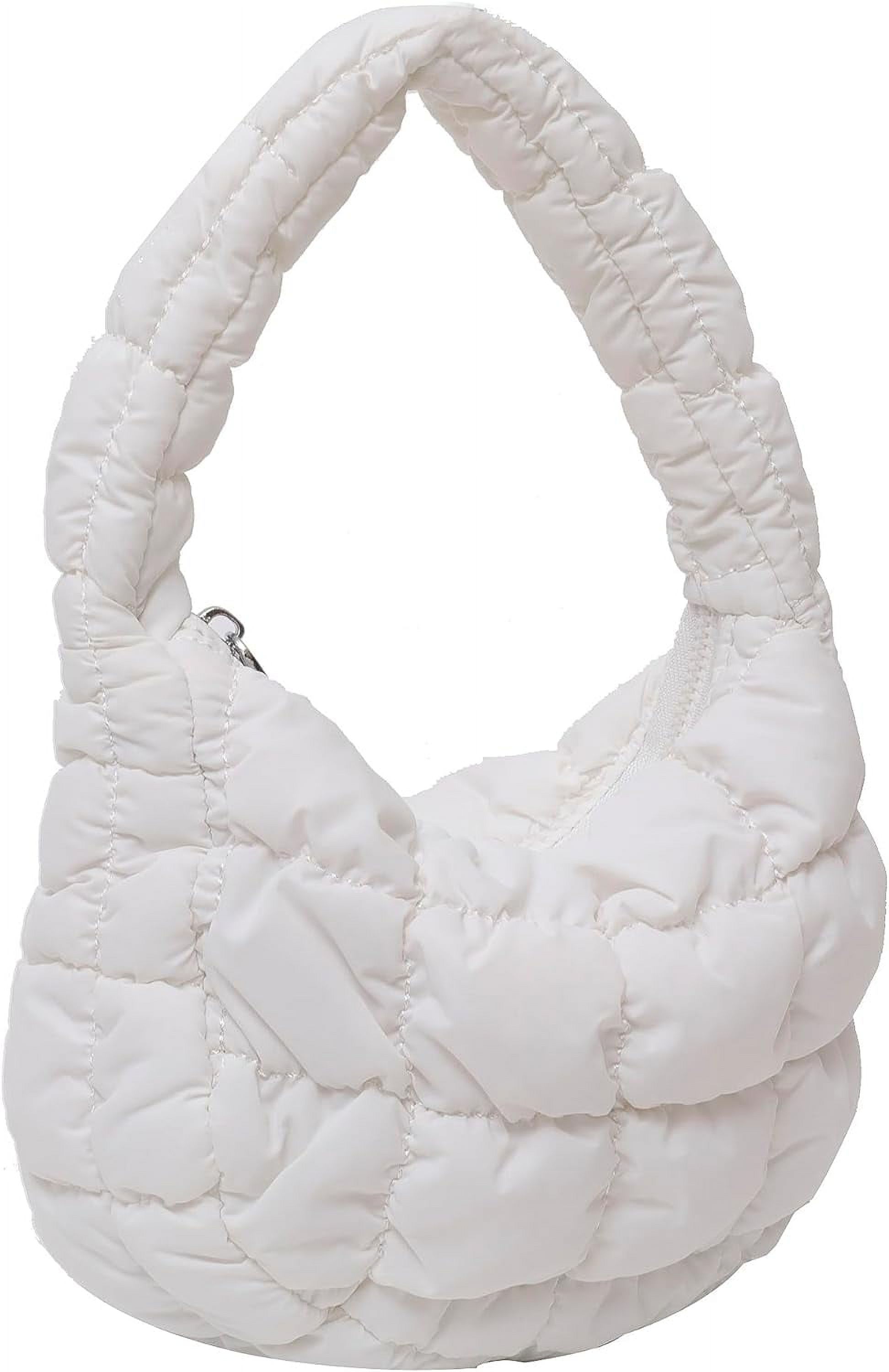 Kukuzhu Small Quilted Tote Bag for Women, Soft Puffer Tote Bag ...