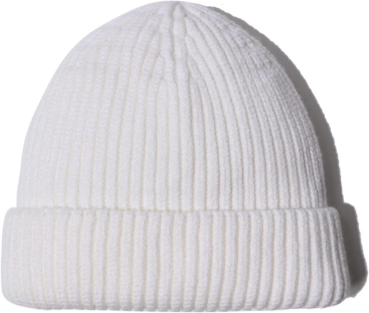 Kukuzhu Soft Skull Cap Daily Beanie Hat for Men Women Knit Cuff Short ...