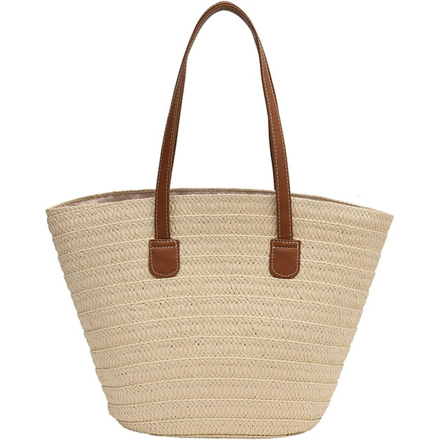 Kukuzhu Straw Beach Bag, Summer Straw Handbags for Women TrendyStraw ...