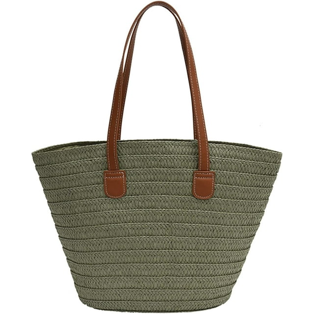Kukuzhu Straw Beach Bag, Summer Straw Handbags for Women TrendyStraw ...