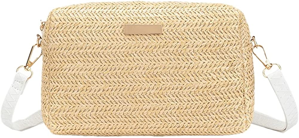 Kukuzhu Straw Crossbody Bag for Women Stylish Straw Purse Handwoven ...