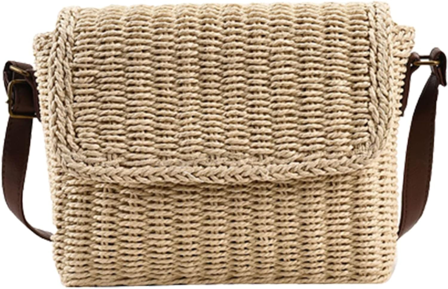 Kukuzhu Straw Crossbody Bags for Women, Summer Straw Beach Bag Handmade ...