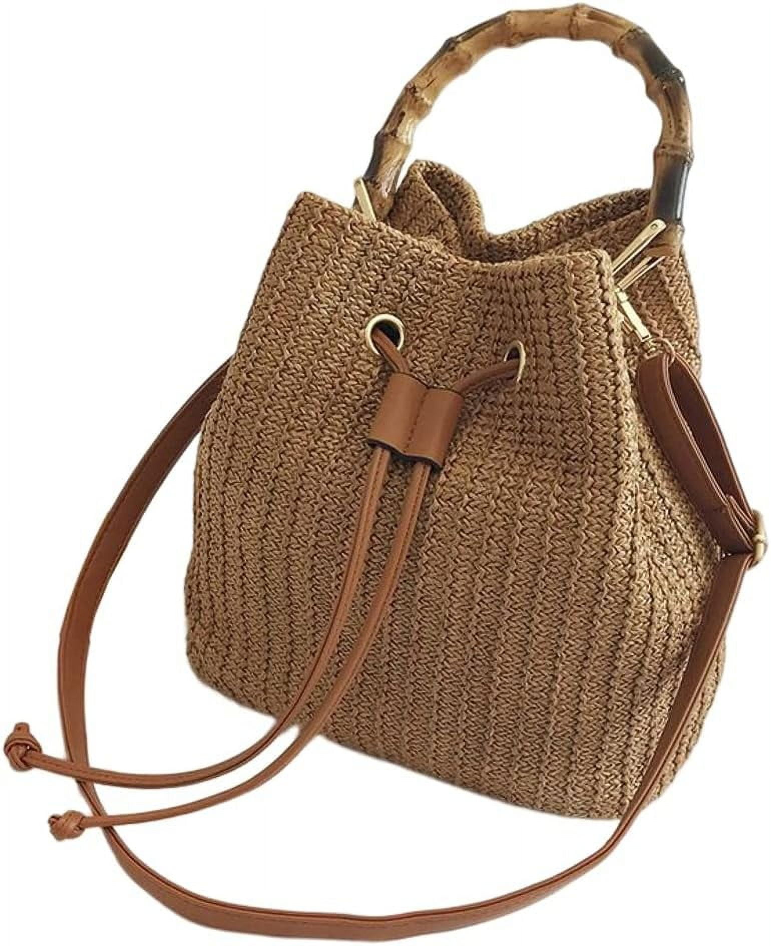 Kukuzhu Straw Hobo Bag for Women Woven Shoulder Crossbody Bag Bucket ...
