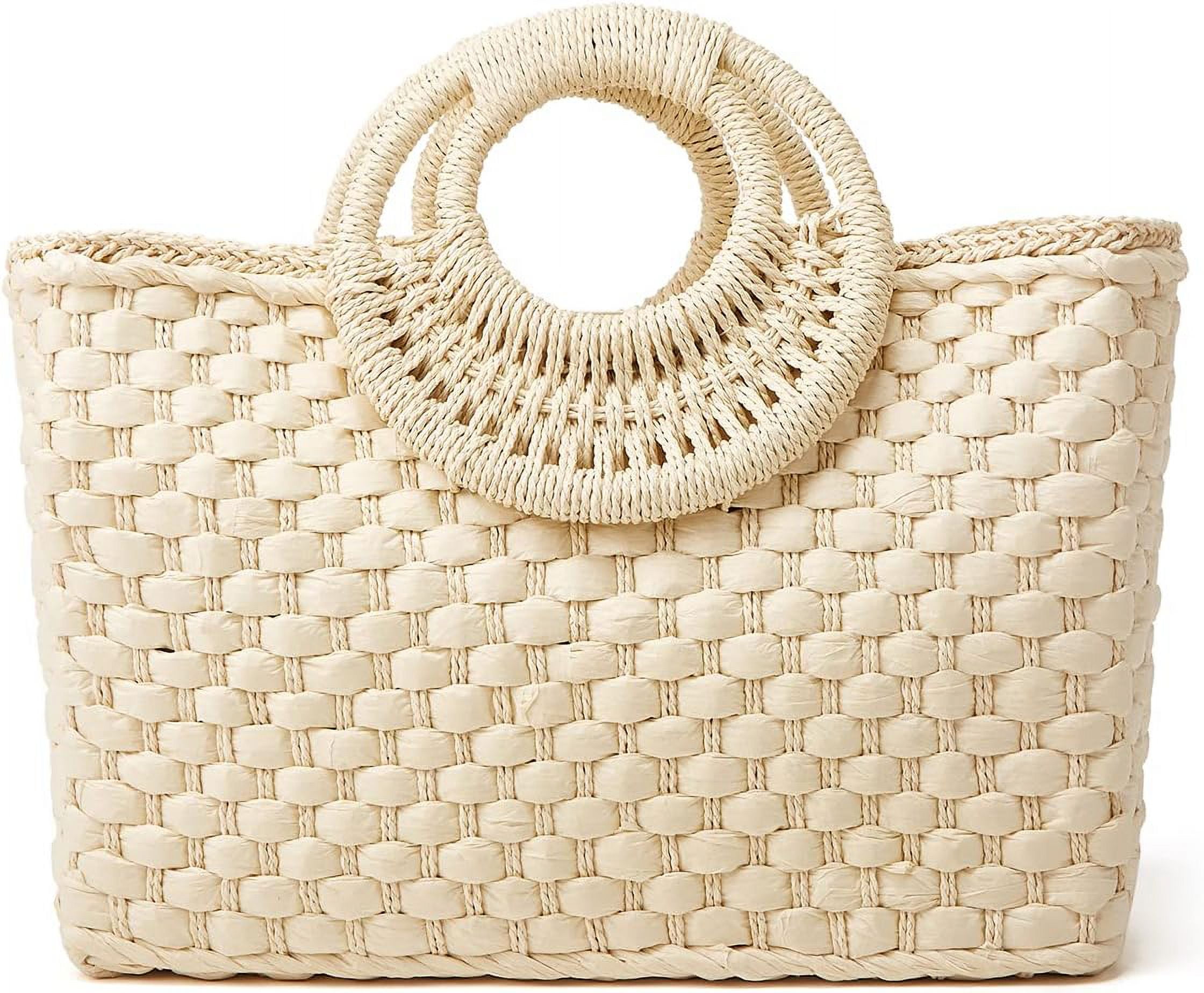 Kukuzhu Straw Hobo Bags for Women Retro Handbags Hand-woven Large Bag ...