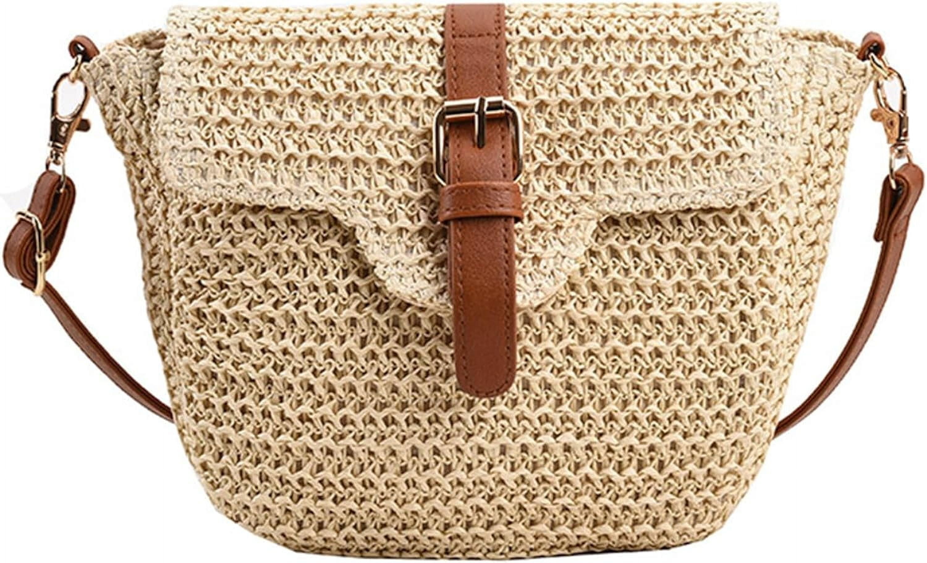 Kukuzhu Straw Purses for Women, Summer Straw Crossbody Bag Purses Woven ...