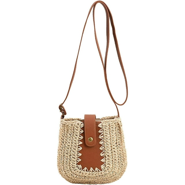 Kukuzhu Straw Purses for Women, Summer Straw Crossbody Bag Purses Woven ...