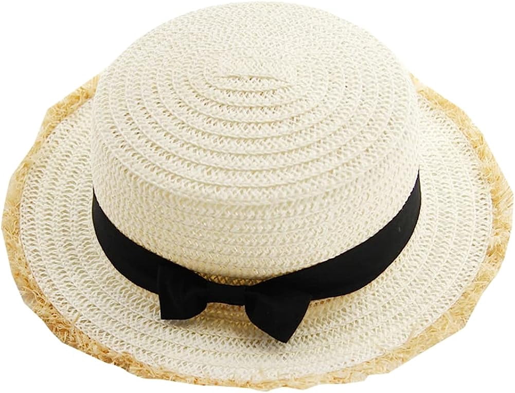 Kukuzhu Straw Sun Hat Woven UV Protection Fashion Beach Hat Chic Wide ...