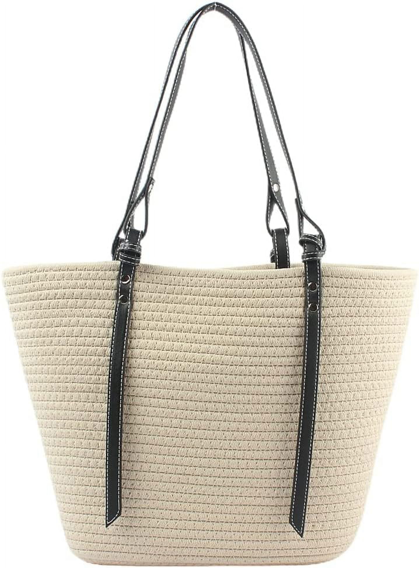 Kukuzhu Straw Tote Bag for Women Large Shoulder Bag Handwoven Handbag ...