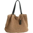 Kukuzhu Summer Hand-Woven Beach Straw Bag Tote Bag Women Fashion Large ...