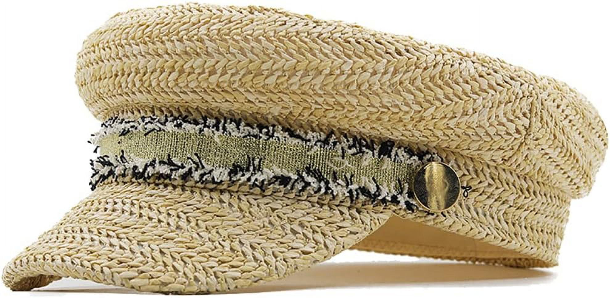 Kukuzhu Summer Newsboy Hats for Women Mesh Croche Straw Visor Berets ...