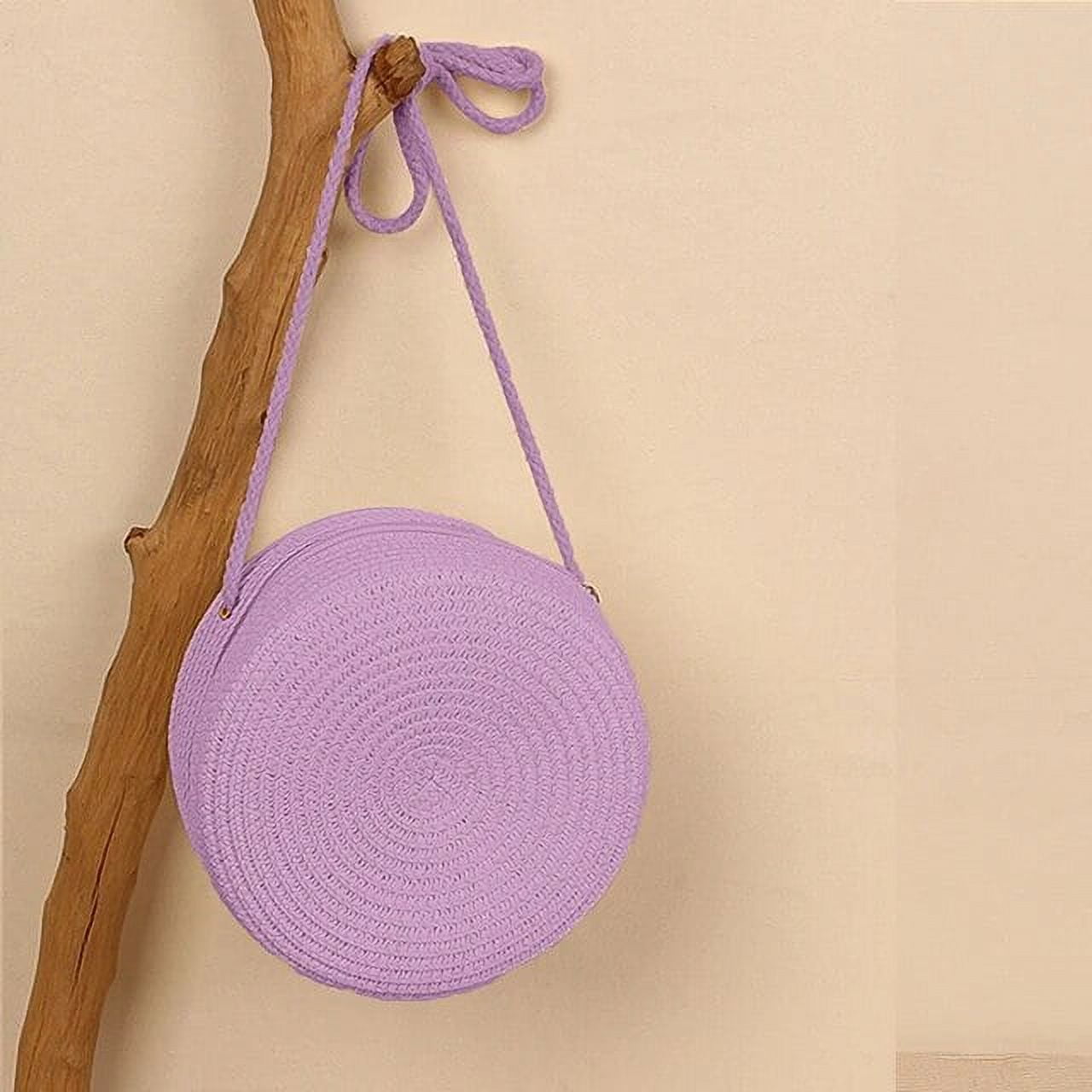 Kukuzhu Summer Round Straw Bag For Women Woven Handmade Shoulder Bag ...