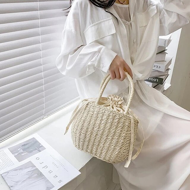 Kukuzhu Summer Straw Bag Women Rattan Handmade Handle Bag Fashion Beach ...