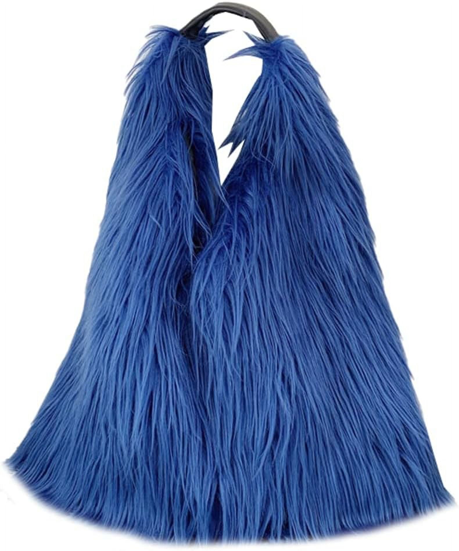 Kukuzhu Tote Bags for Women Faux Fur Y2K Hobo Handbag Fuzzy Furry ...