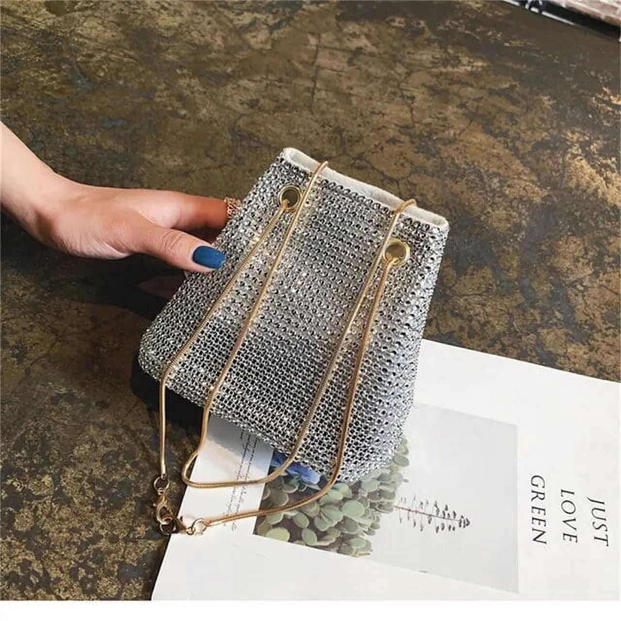 Kukuzhu Wedding Party Evening Bag Women Diamonds Tassel Bucket Bag ...