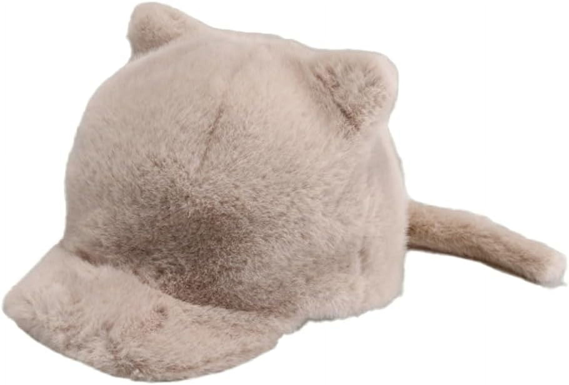 Kukuzhu Winter Baseball Cap for Women Cute Cat Baseball Caps Womens ...