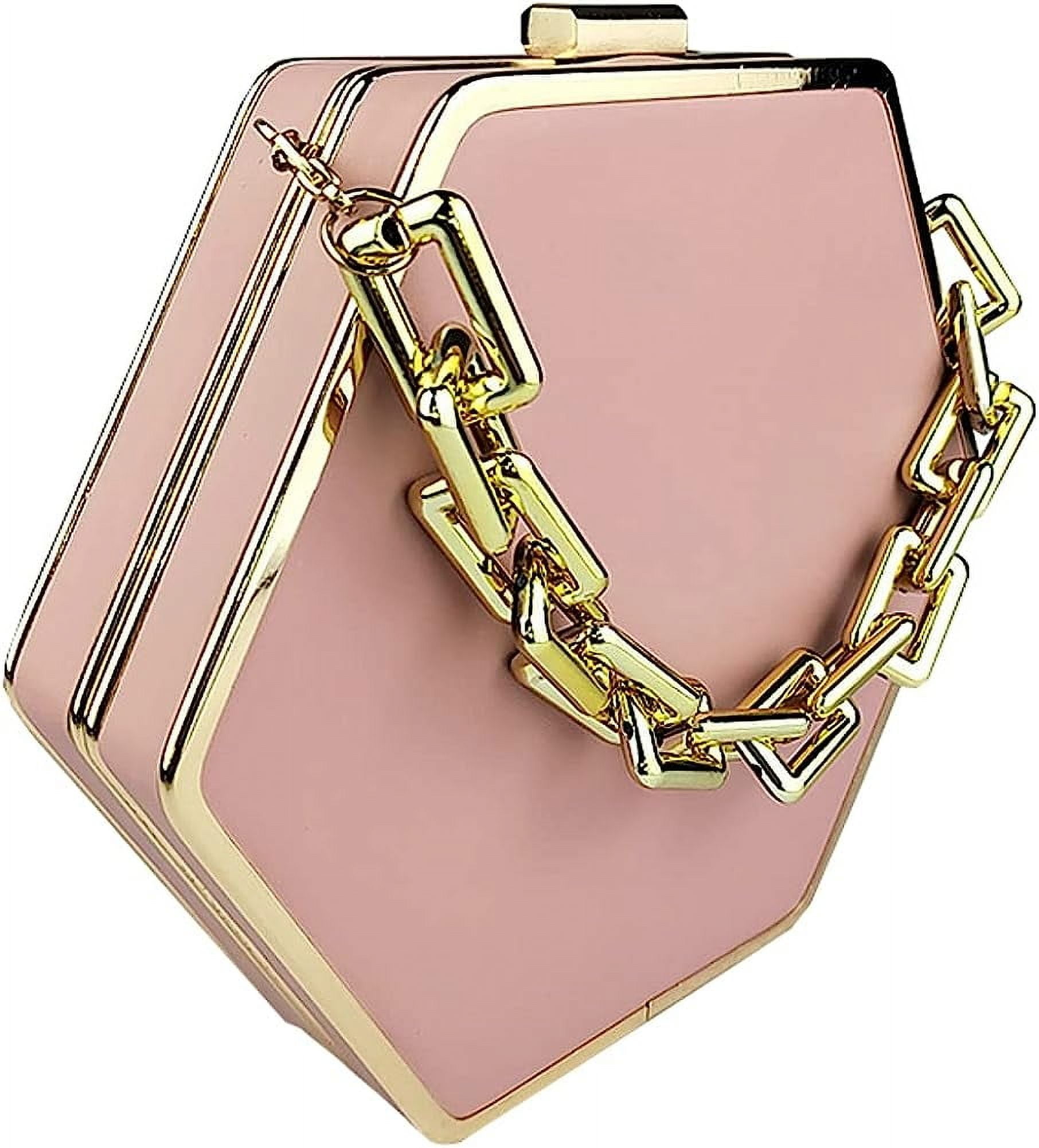 Kukuzhu Women Chic Evening Bags Purses Banquet Chain Hexagonal ...