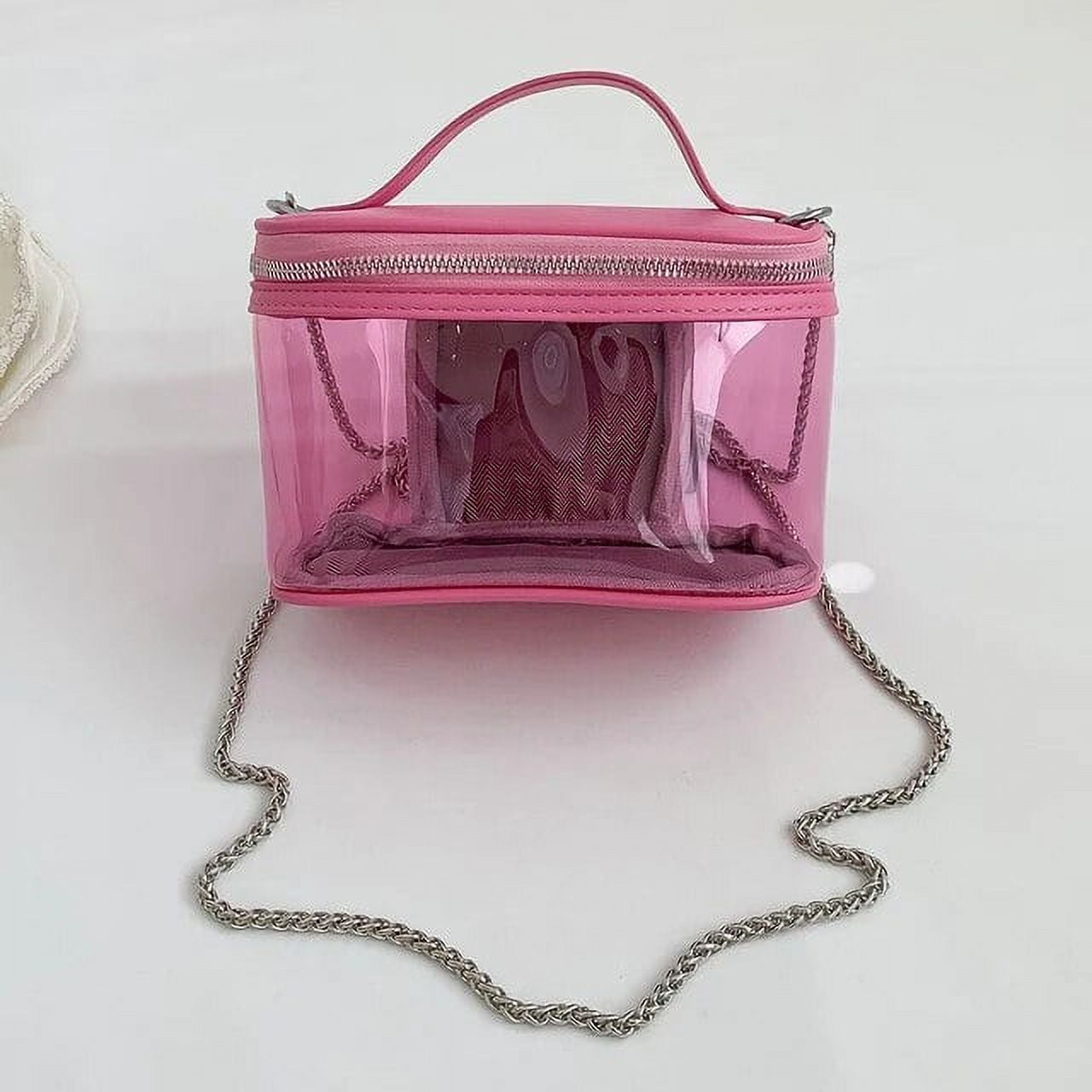 Kukuzhu Women Clear Messenger Bag Chain PVC Transparent Travel Small ...