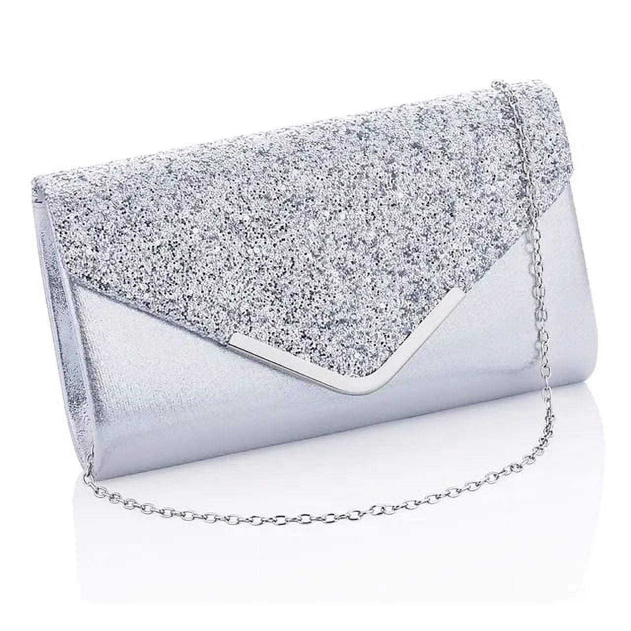 Kukuzhu Women Evening Clutch Bag Wedding Golden Sequins Clutch Purse ...