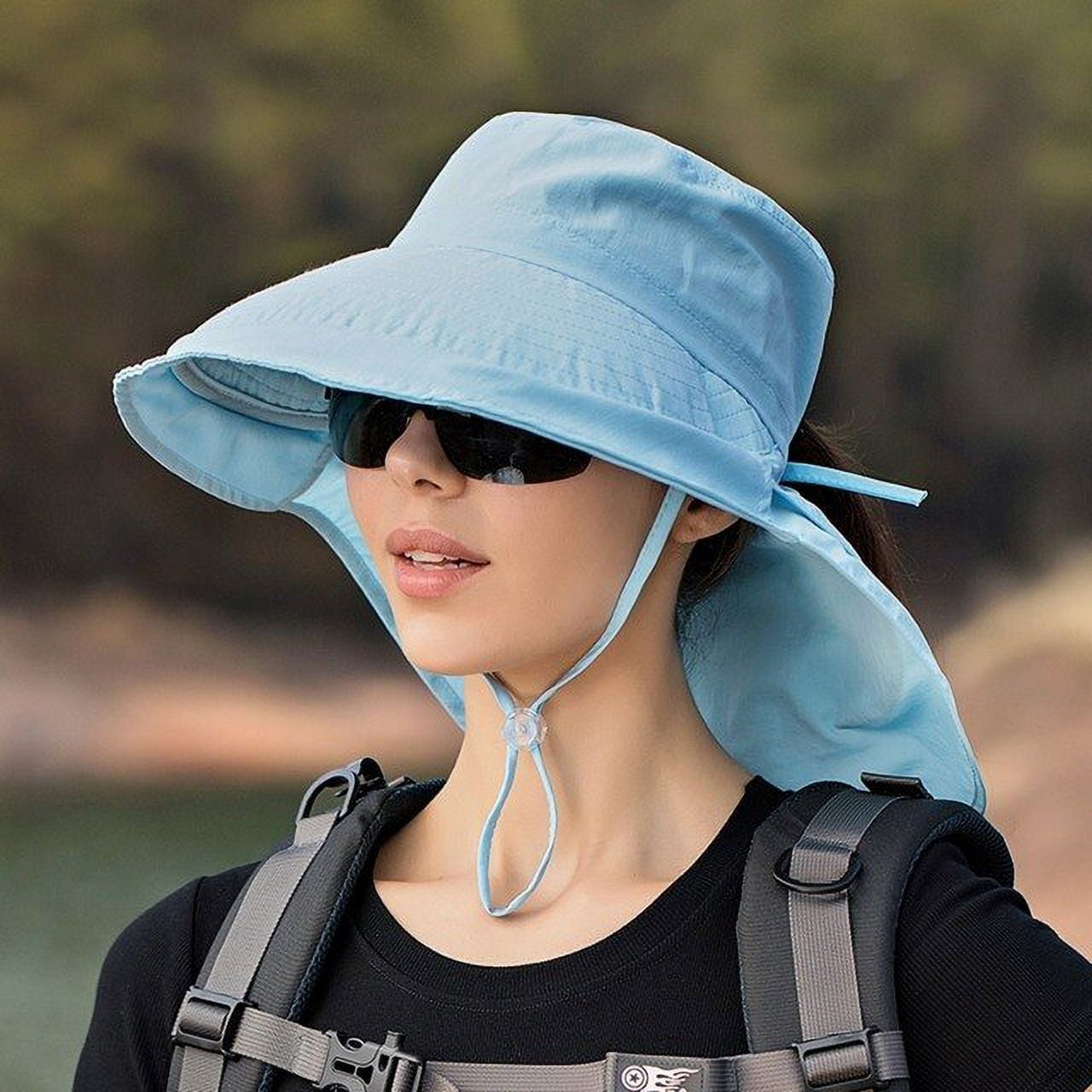 Kukuzhu Women Wide Large Brim Sun Hat Bucket Hat Summer Outdoor Fishing ...