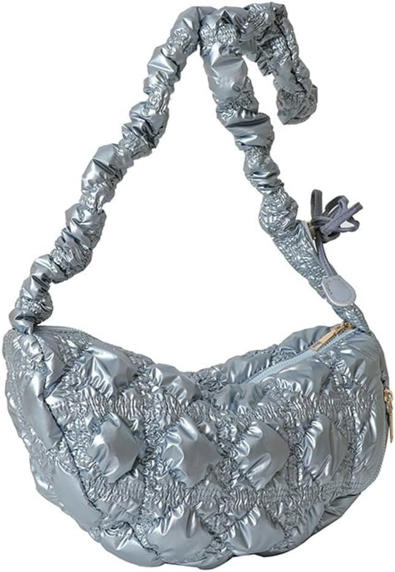 Kukuzhu Women Y2K Crossbody Quilted Purse Large Shoulder Winter Puffer Bags Lightweight Padding ...