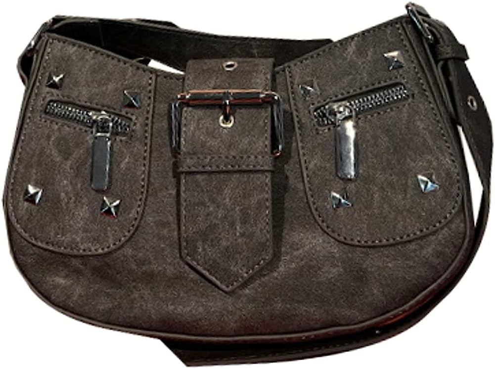 Kukuzhu Women's Punk Hobo Handbags Vegan Leather Shoulder Bag Y2K Purse ...