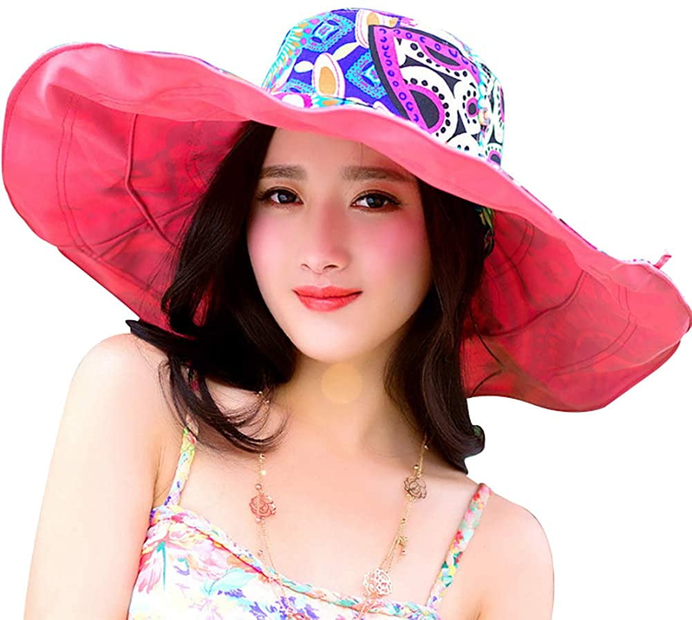 Kukuzhu Womens Sun Hat Packable Reversible Bucket Hat Uv Sun