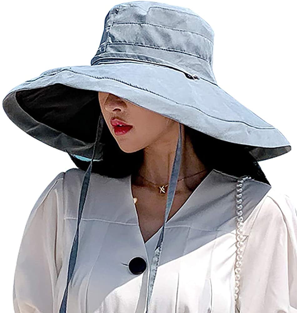 Kukuzhu Women's Sun Hat Packable Reversible Bucket Hat UV Sun ...