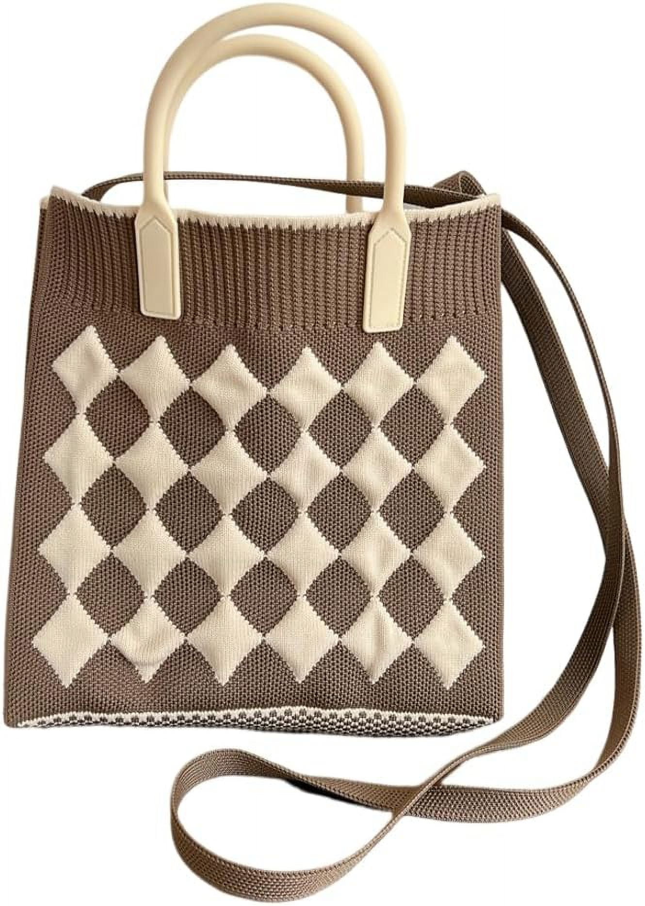 Kukuzhu Women’s Tote Bag Knitted Aesthetic Shoulder Bag Tote Bag Cute ...