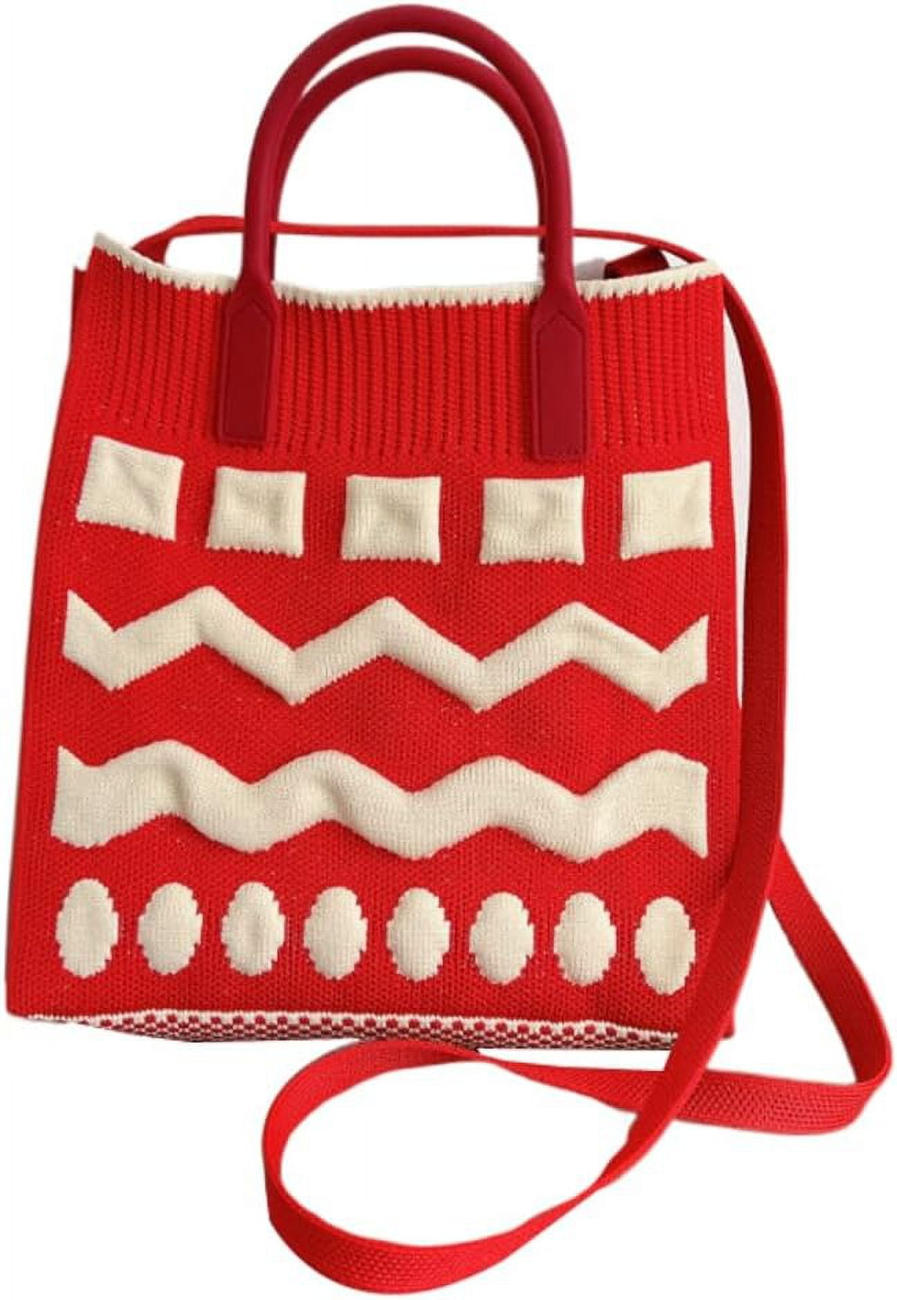Kukuzhu Women’s Tote Bag Knitted Aesthetic Shoulder Bag Tote Bag Cute ...