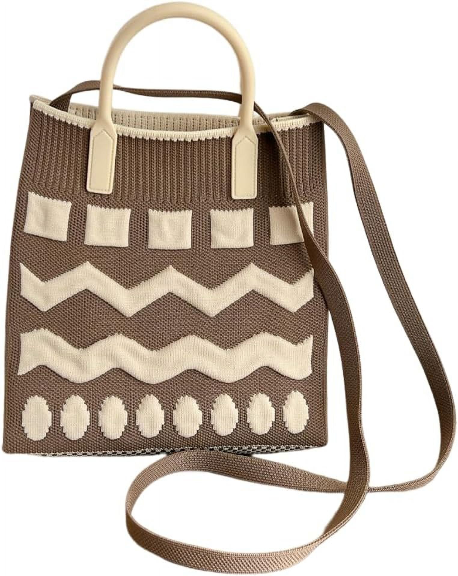 Kukuzhu Women’s Tote Bag Knitted Aesthetic Shoulder Bag Tote Bag Cute ...